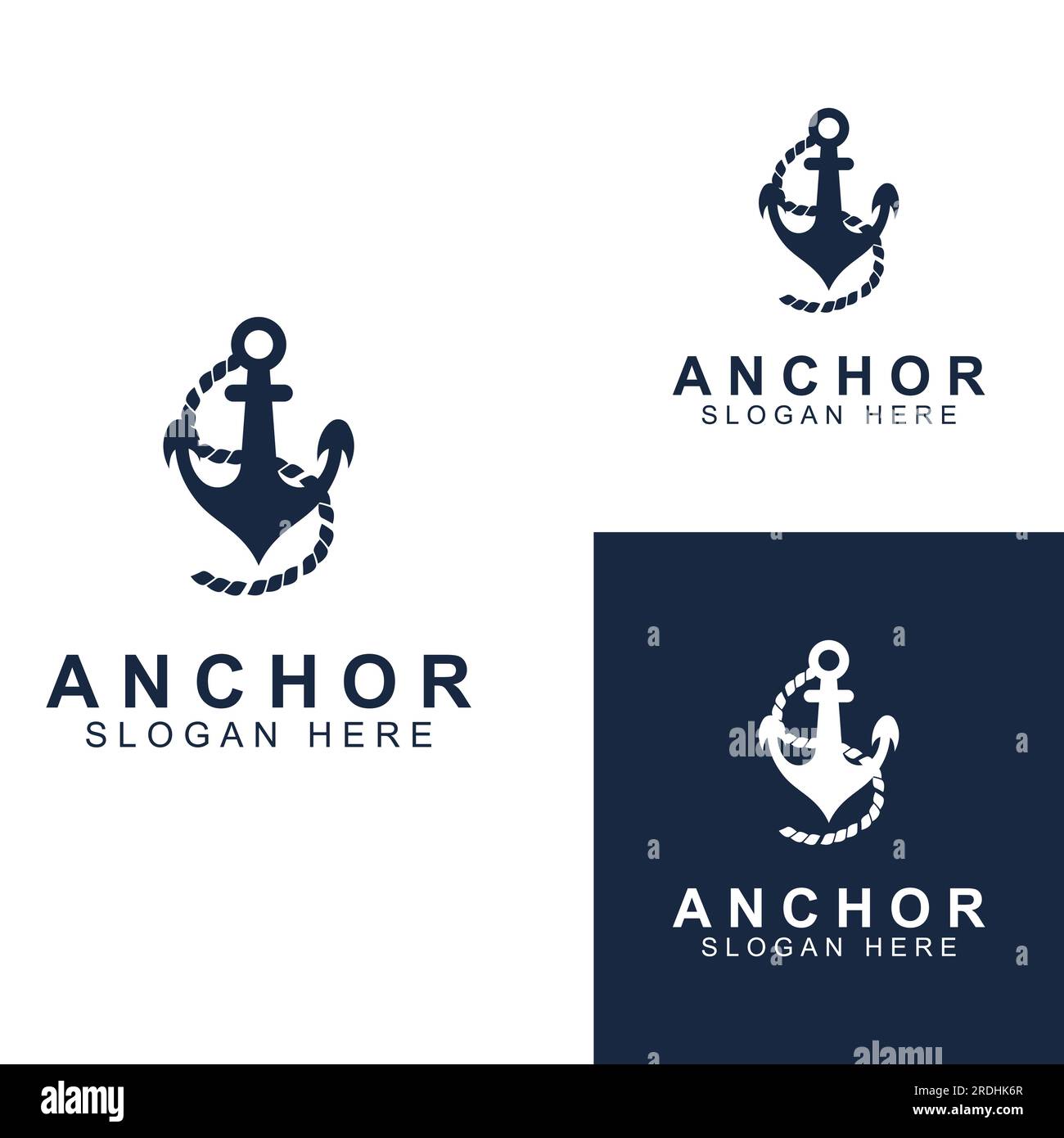 Logo and anchor symbol design vector Stock Vector Image & Art - Alamy