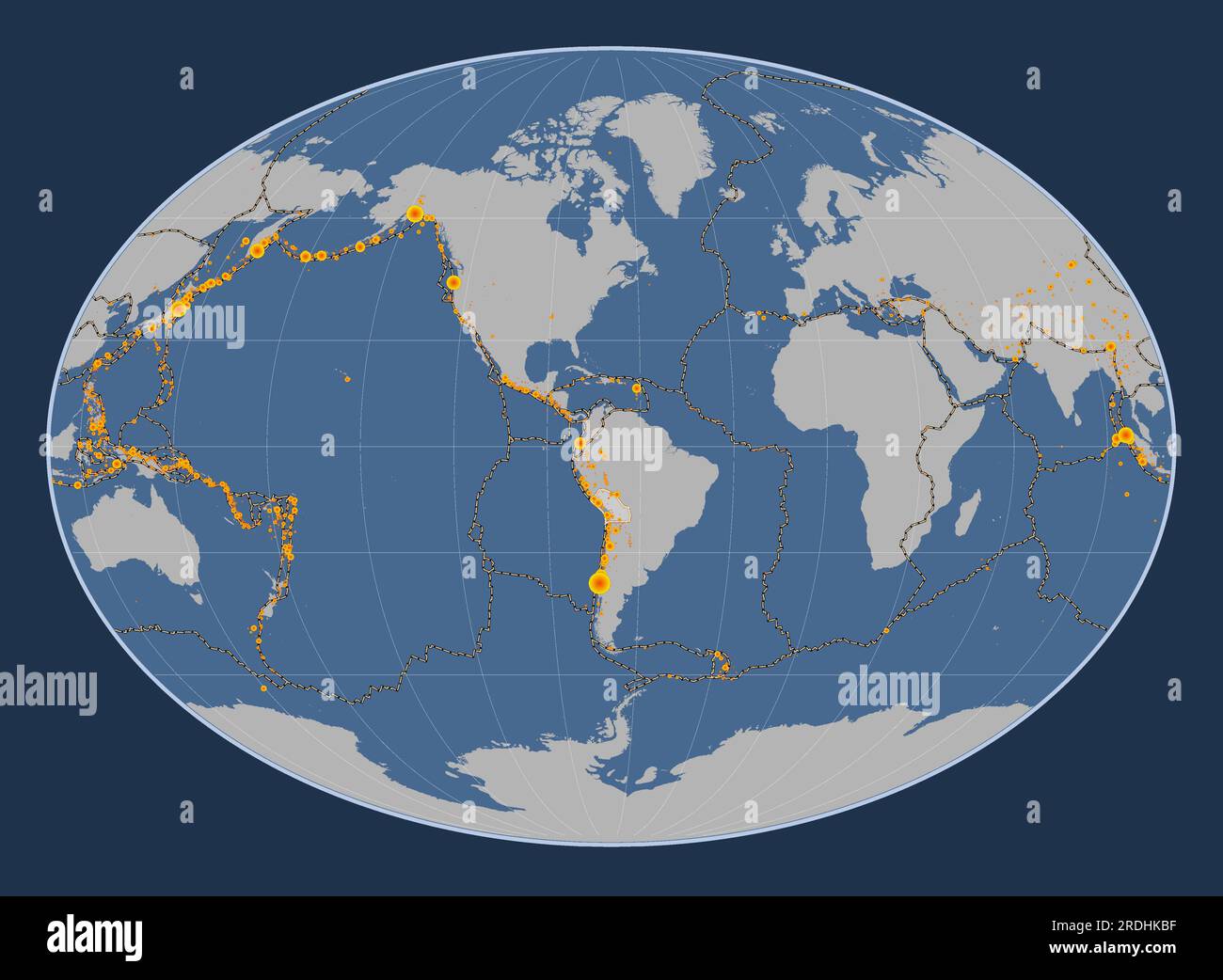 Shape Of The Altiplano Tectonic Plate On The Solid Contour Map In The Fahey Projection Centered