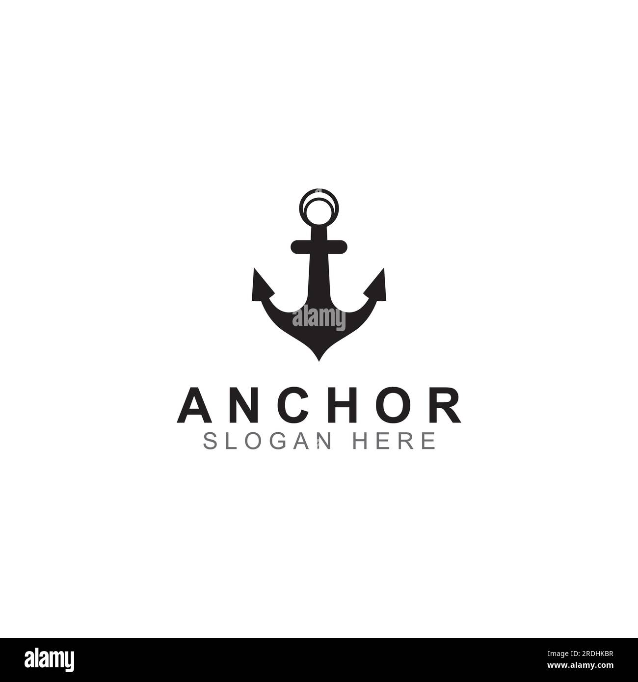 Logo and anchor symbol design vector Stock Vector Image & Art - Alamy