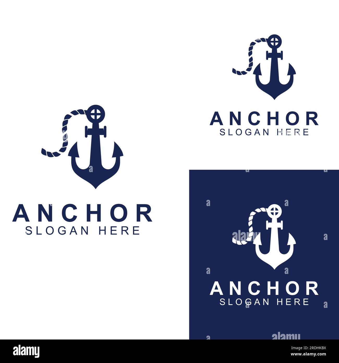 Logo and anchor symbol design vector Stock Vector Image & Art - Alamy