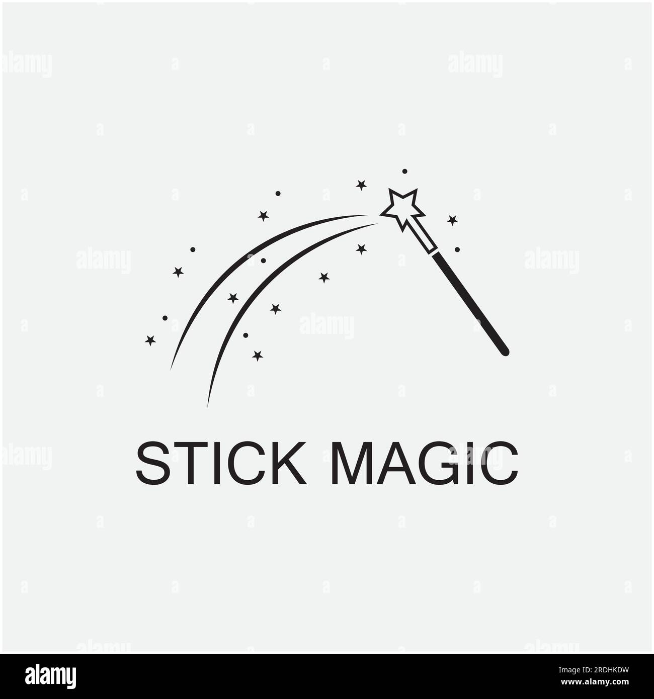 magic wand icon logo vector illustration Stock Vector Image & Art - Alamy