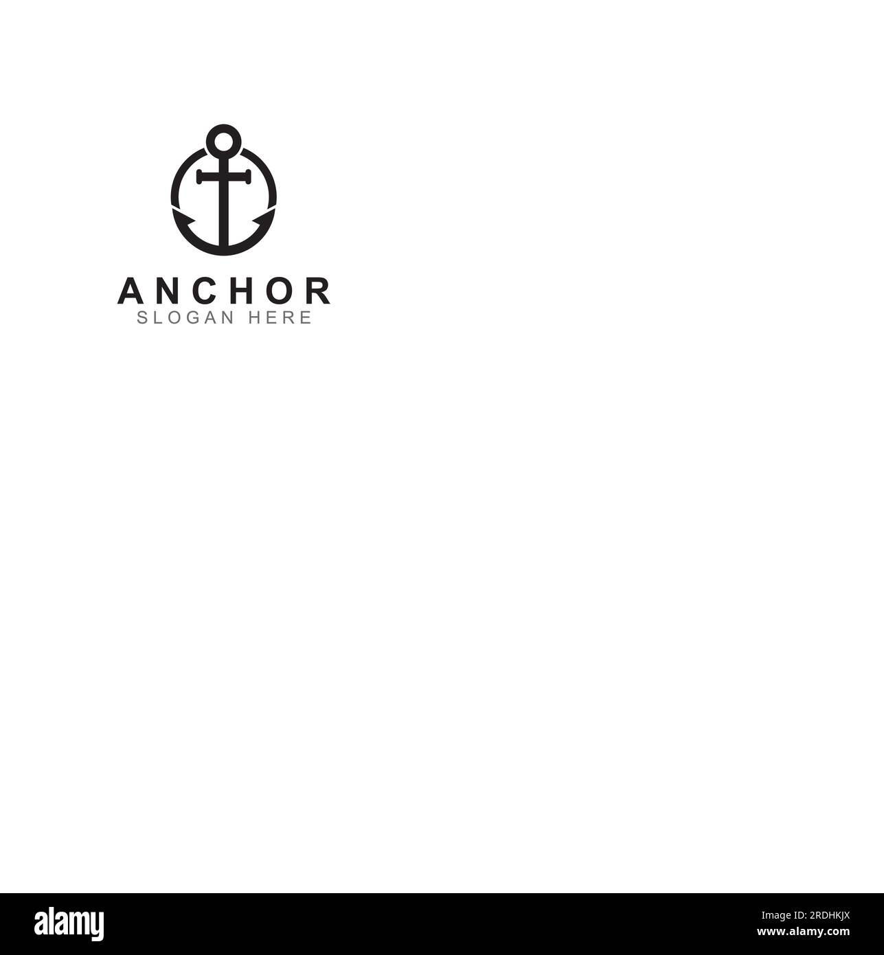 Logo and anchor symbol design vector Stock Vector Image & Art - Alamy