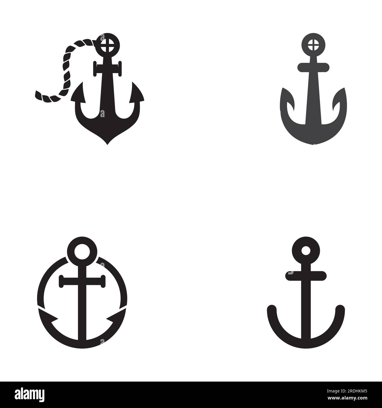Logo and anchor symbol design vector Stock Vector Image & Art - Alamy