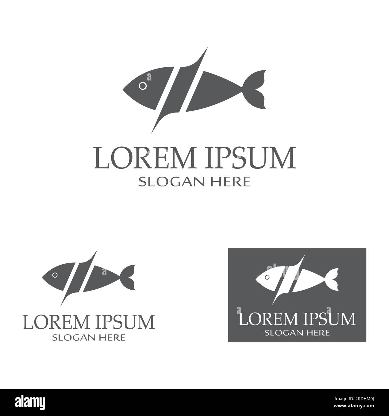 Fish logo, fish oil and seafood restaurant icon. With concept icon ...