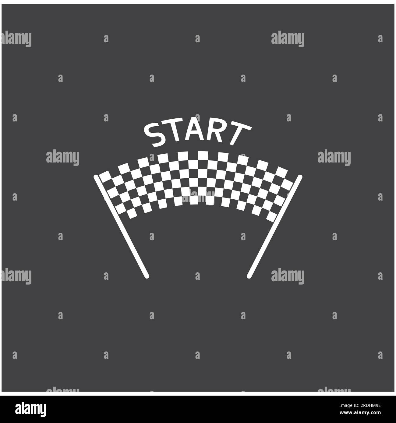Race flag icon, simple design illustration vector Stock Vector Image ...