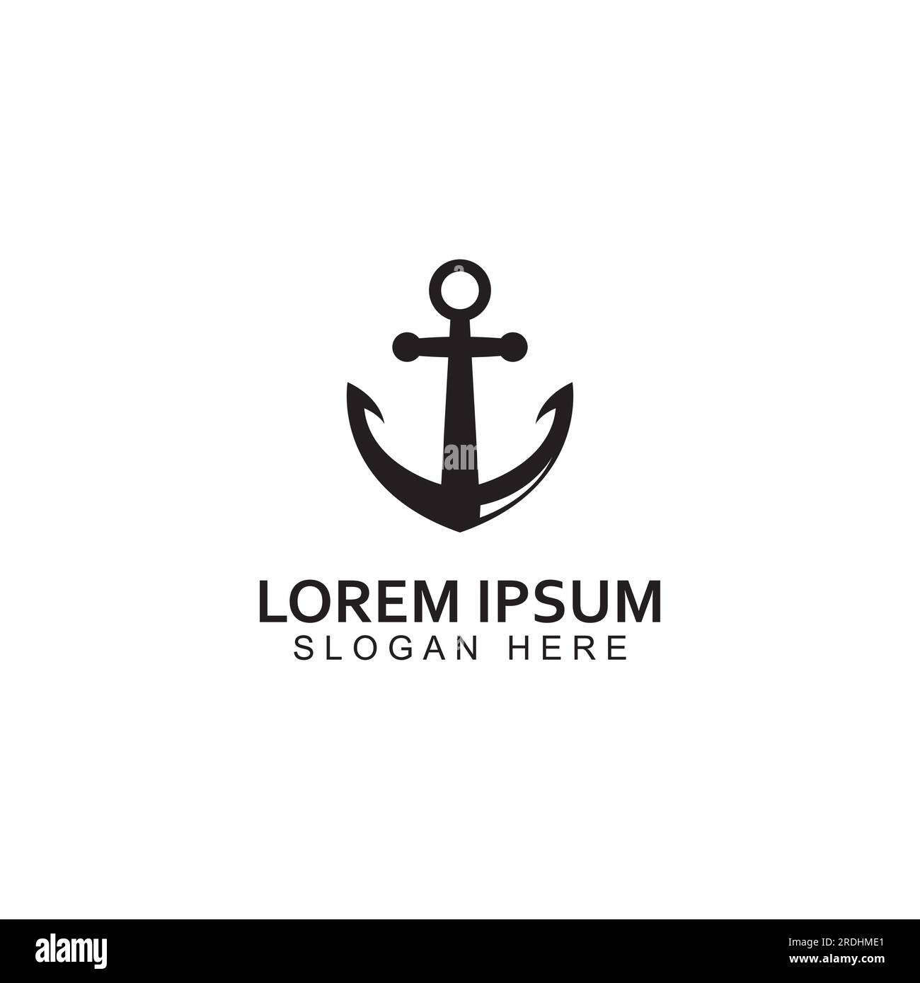 Logo and anchor symbol design vector Stock Vector Image & Art - Alamy