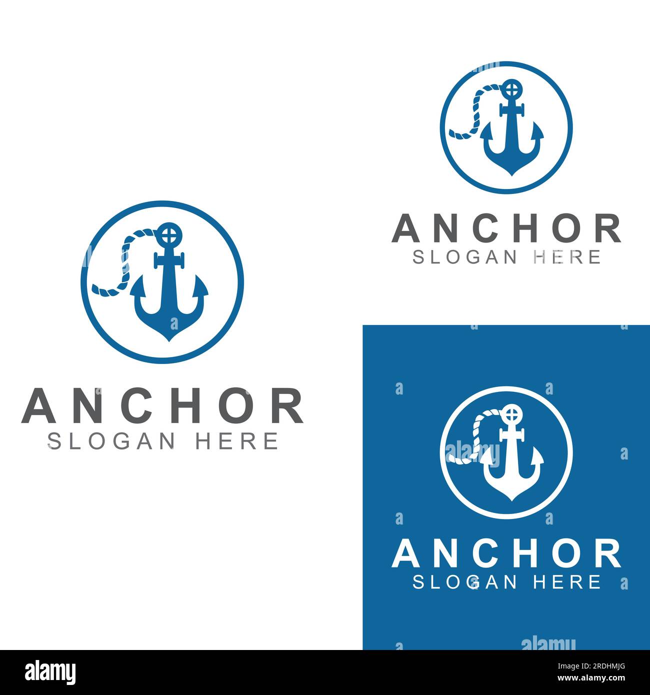 Logo and anchor symbol design vector Stock Vector Image & Art - Alamy