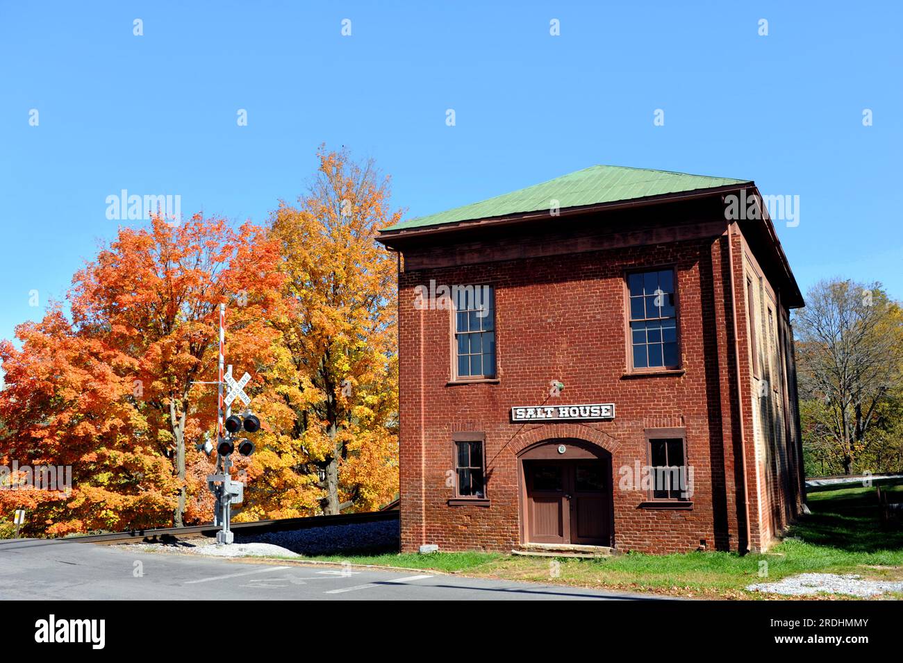 Historic Salt House sits besides railroad tracks in the old town of ...