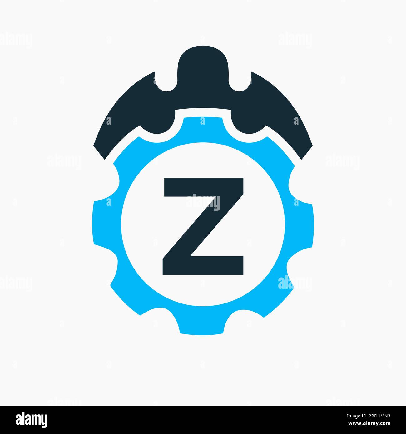 Construction Logo Letter Z Concept With Gear Icon. Engineering ...
