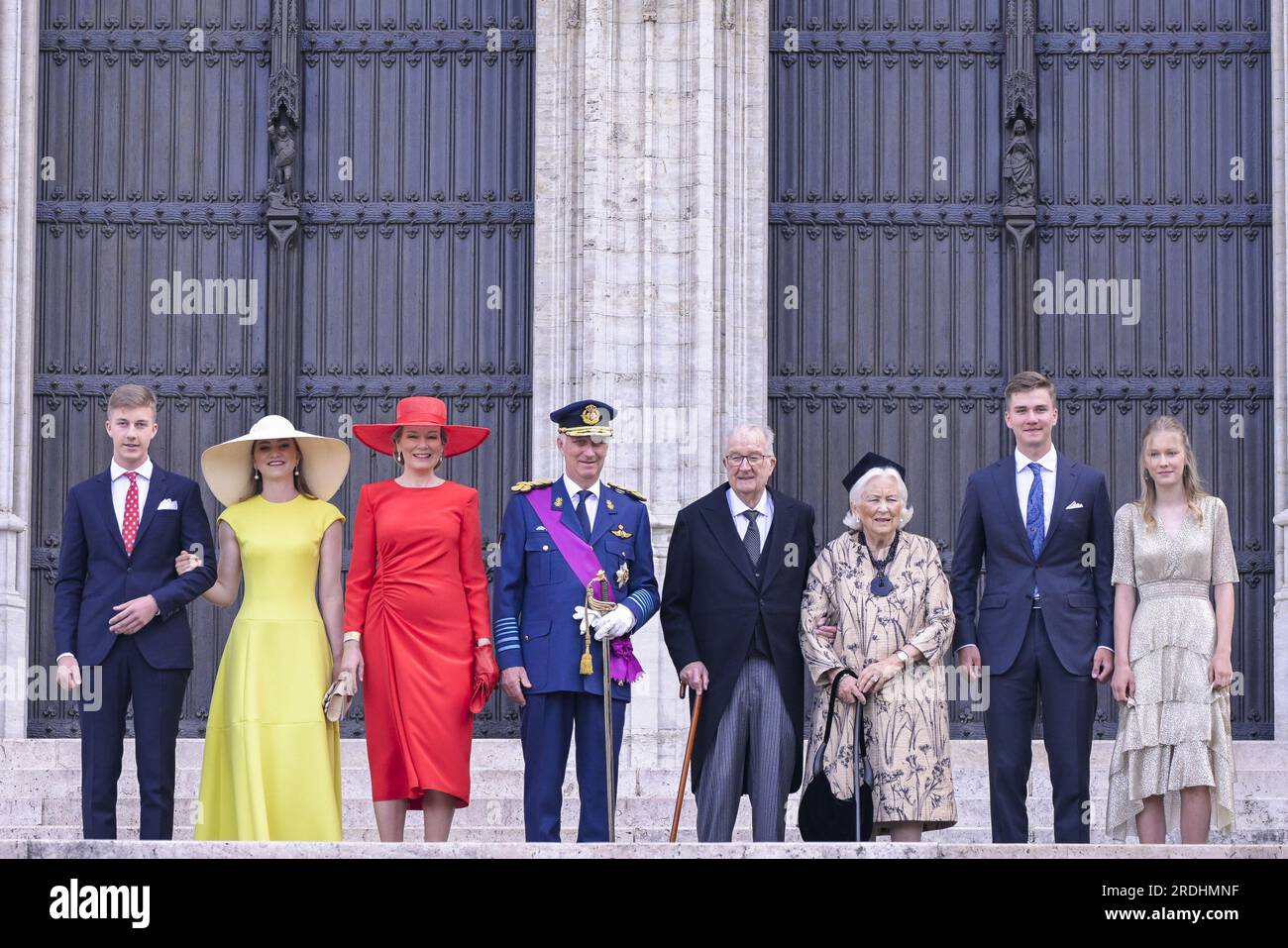 Prince Emmanuel, Crown Princess Elisabeth, Queen Mathilde of Belgium ...