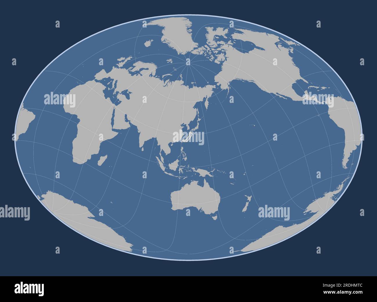Shape Of The Okinawa Tectonic Plate On The World Contour Map Map In The Fahey Oblique Projection