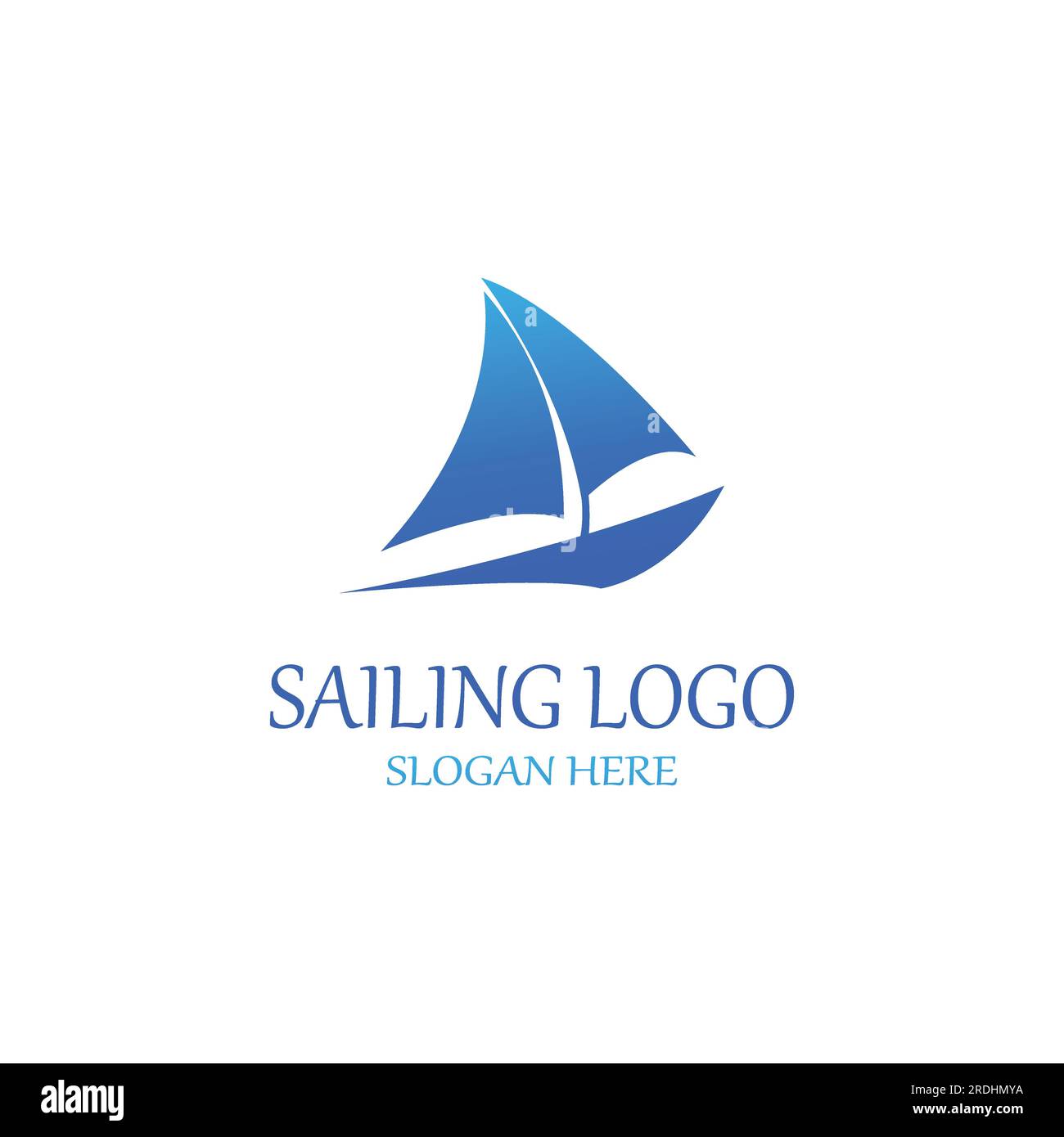 Sailboat or sailing boat logo with waves of waves, By using vector ...