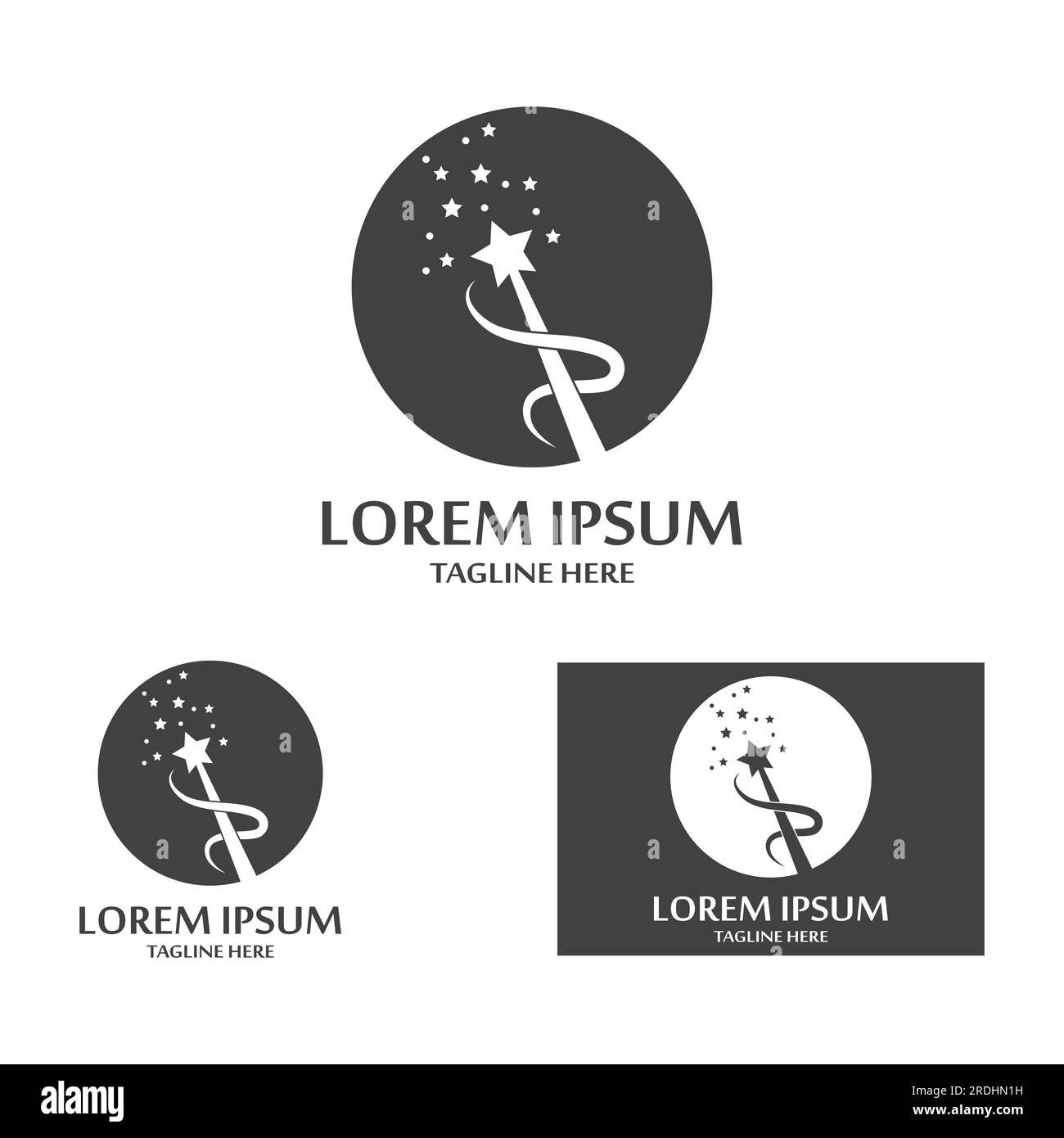 White magic wand icon isolated Stock Vector Images - Alamy