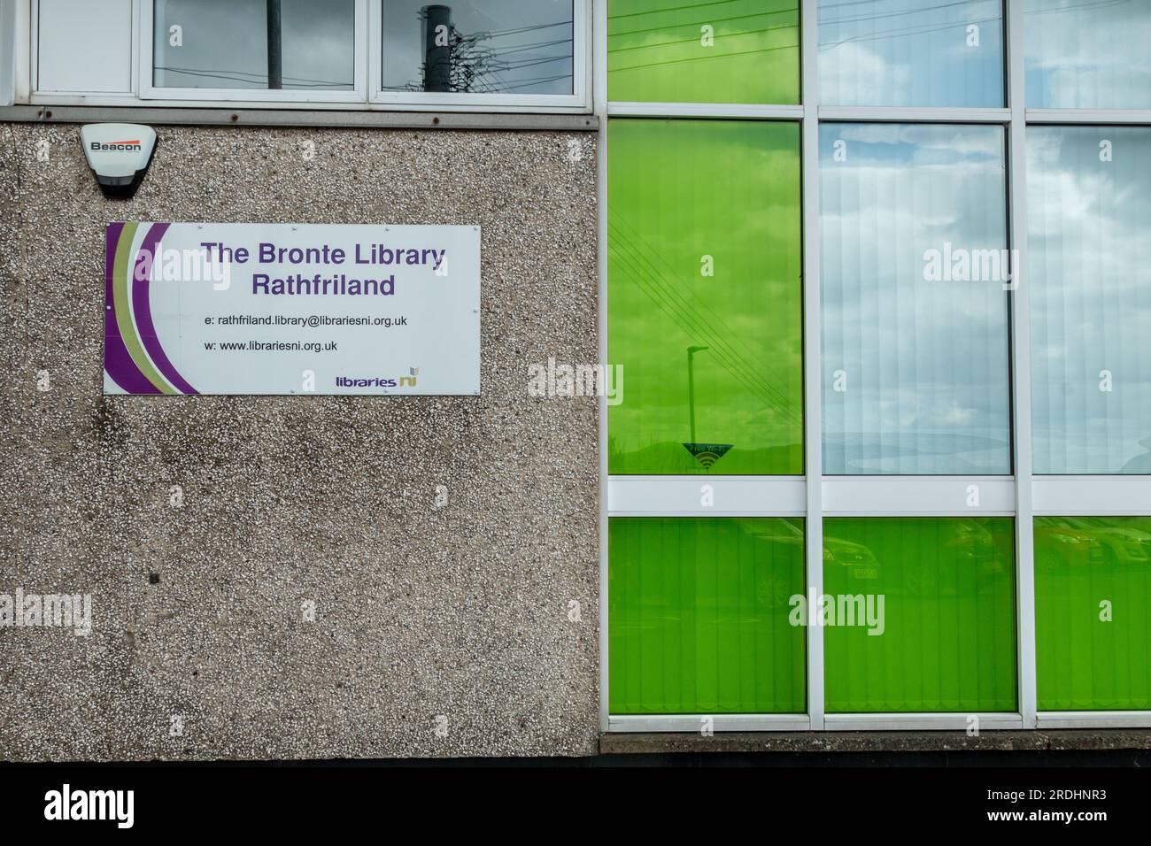 An external view of the Bronte public library in Rathfriland, Co. Down ...