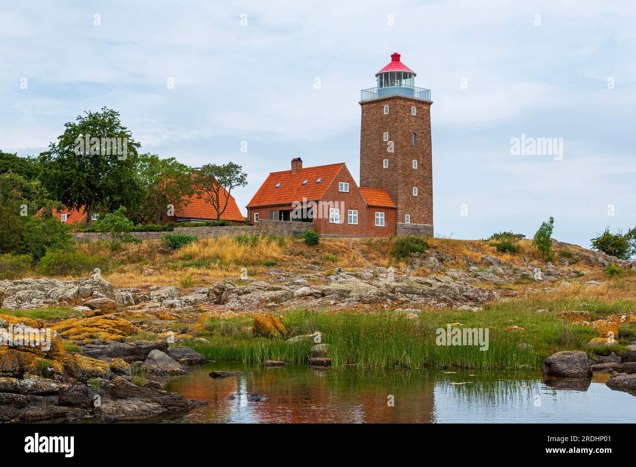 Svaneke Lighthouse, Bornholm Island, Denmark, Europe Stock Photo - Alamy