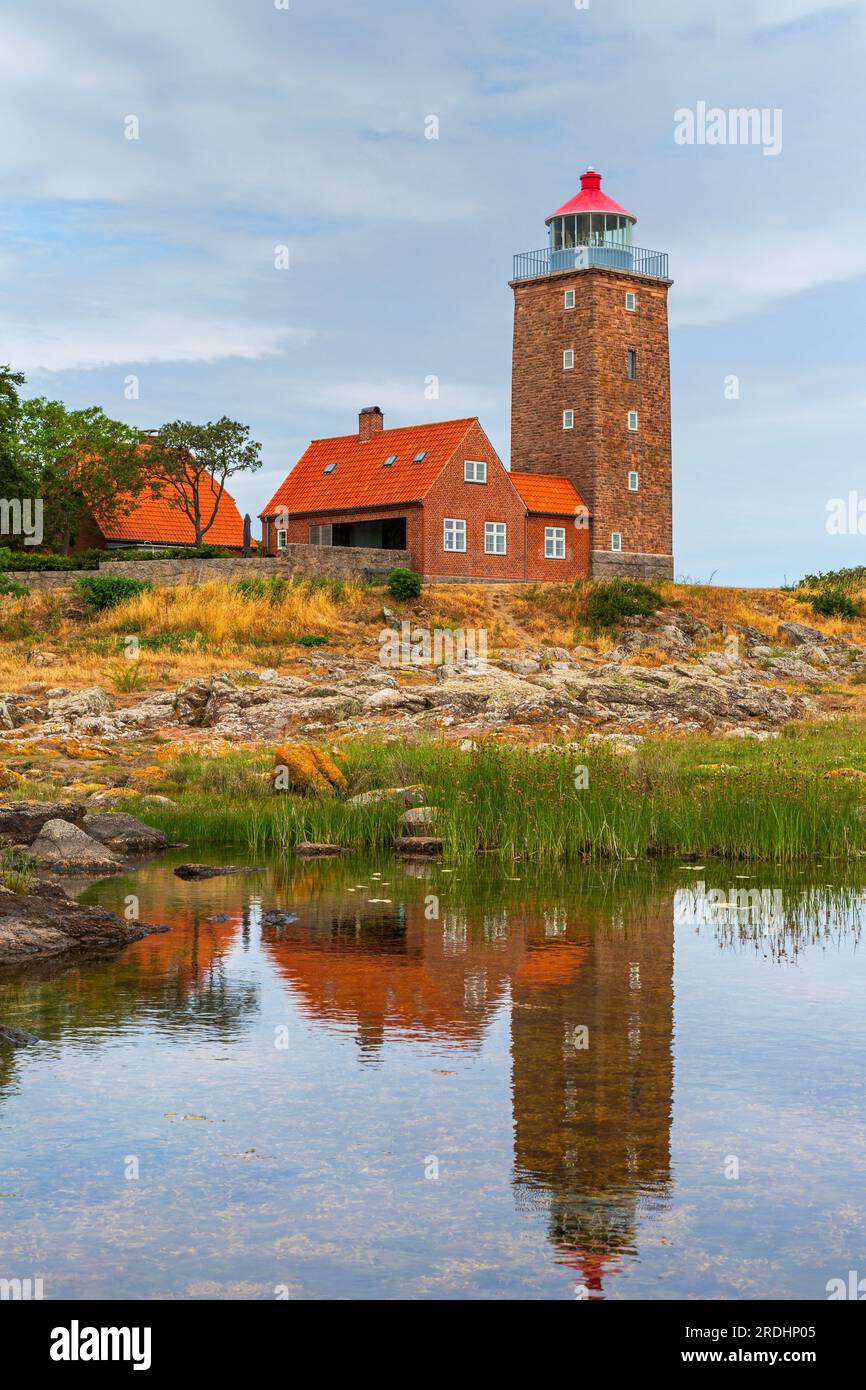 Svaneke Lighthouse, Bornholm Island, Denmark, Europe Stock Photo - Alamy