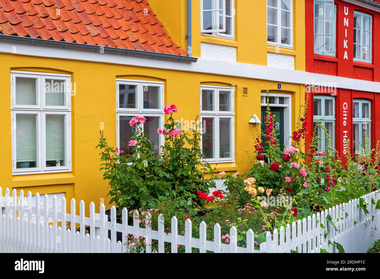 Architecture, Town of Svaneke, Bornholm Island, Denmark, Europe Stock ...