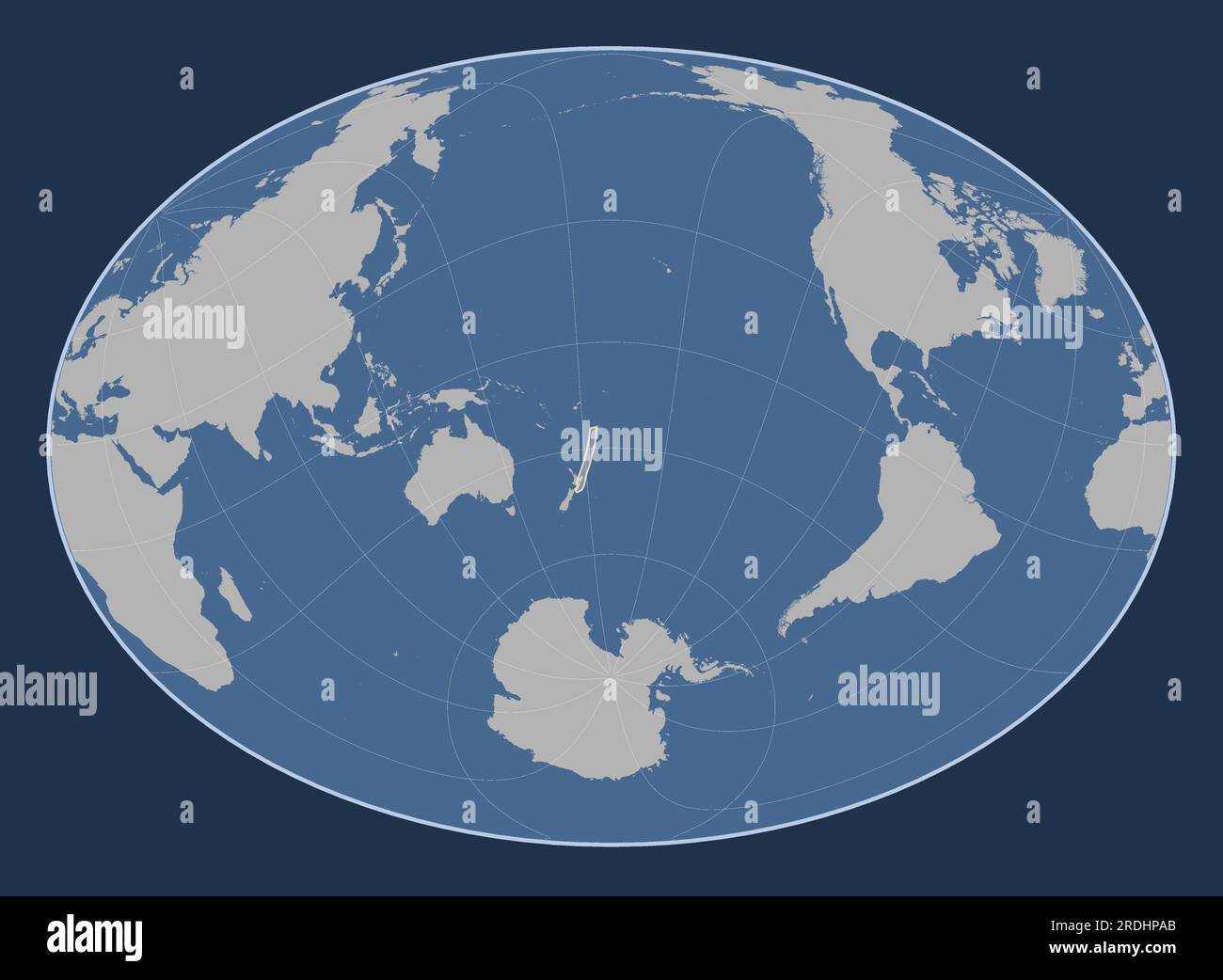 Shape Of The Kermadec Tectonic Plate On The World Contour Map Map In The Fahey Oblique