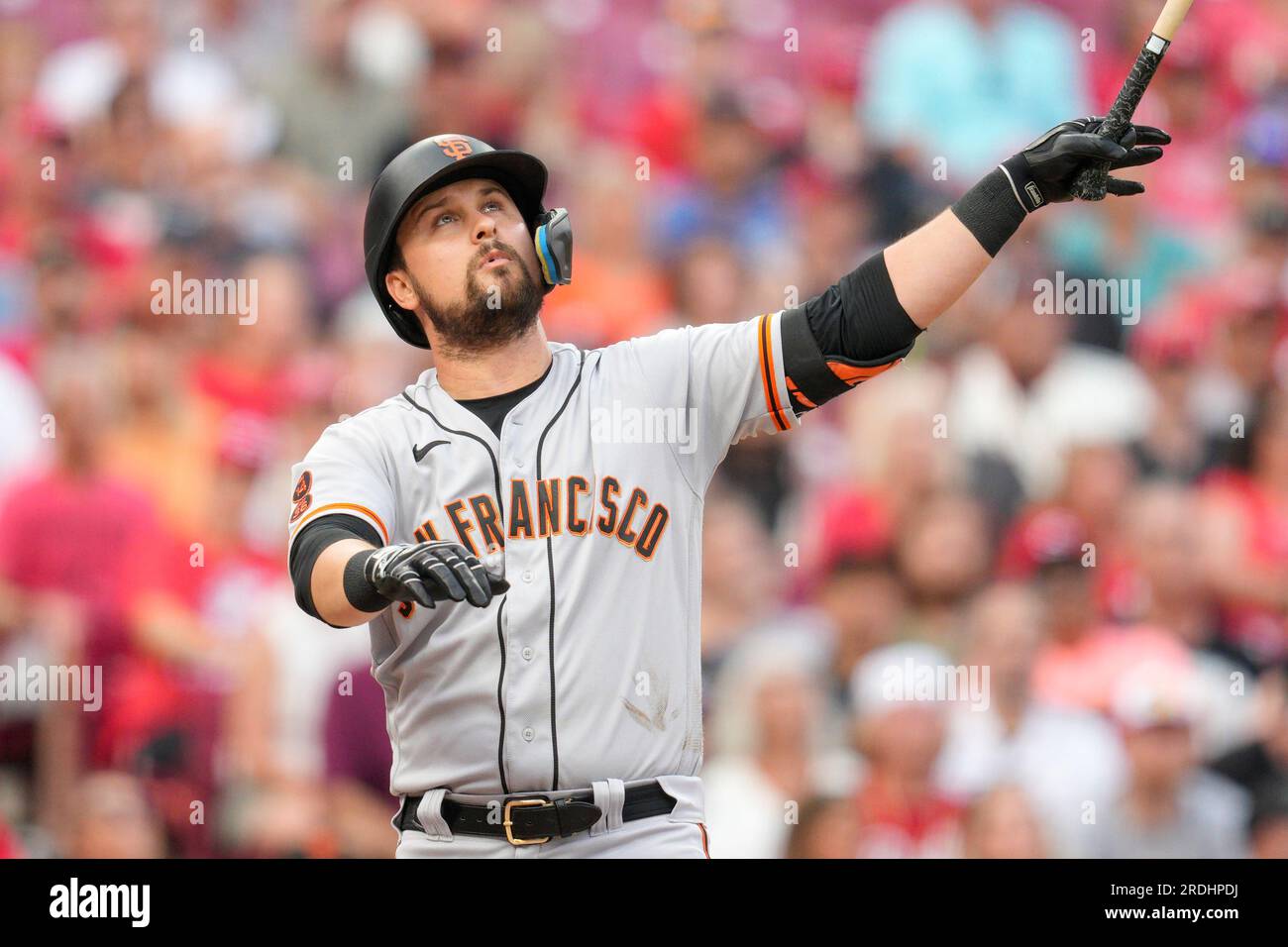 San Francisco Giants' J.D. Davis bats during a baseball game against ...