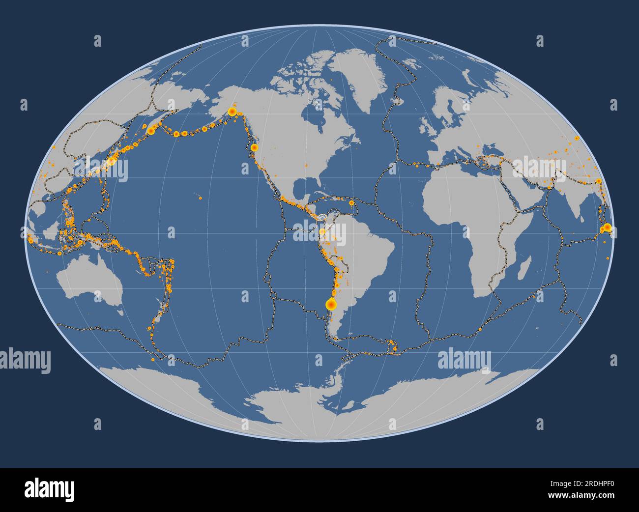 Shape Of The Panama Tectonic Plate On The Solid Contour Map In The Fahey Projection Centered