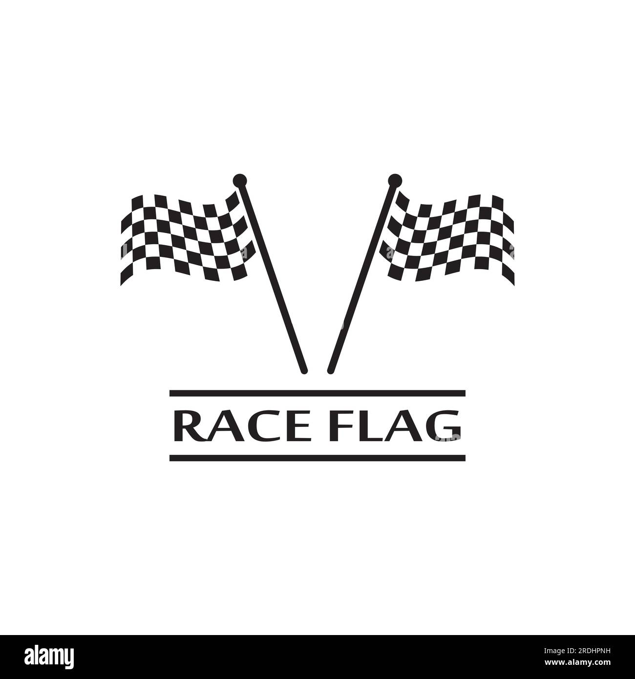 Race flag icon, simple design illustration vector Stock Vector Image ...