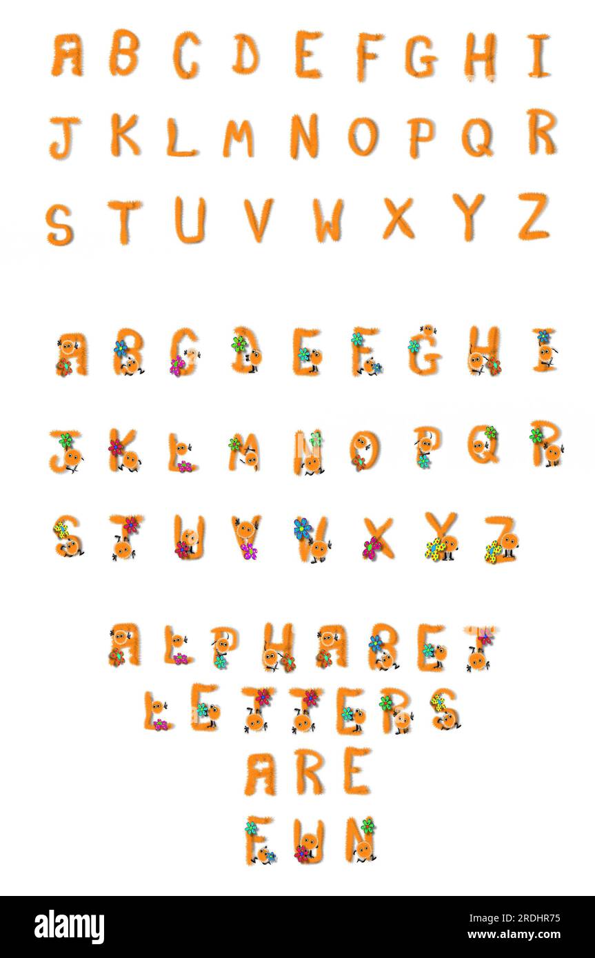 Alphabet letters A to Z, in both upper and lower case, fill image. Each ...