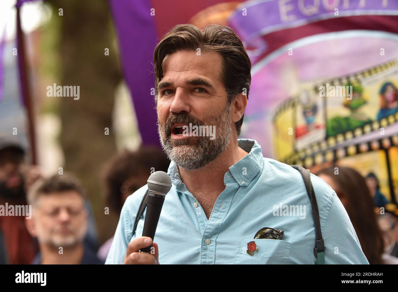 London, England, UK. 21st July, 2023. American comedian ROB DELANEY ...