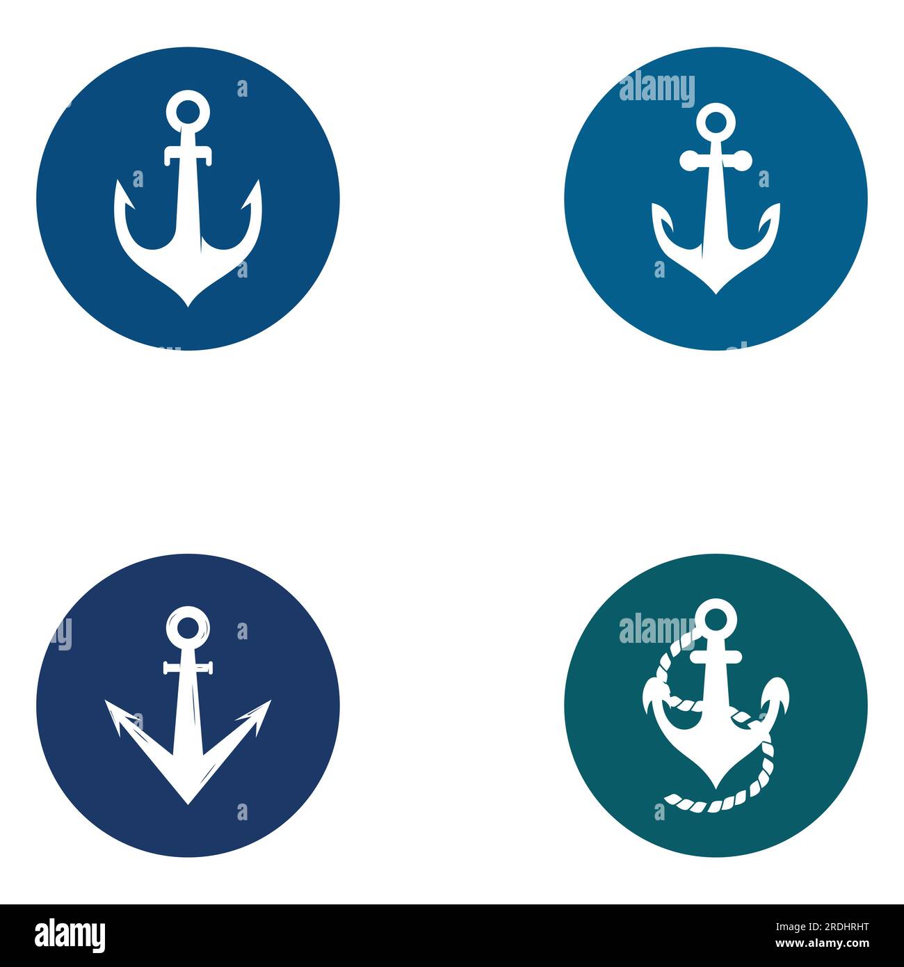 Logo and anchor symbol design vector Stock Vector Image & Art - Alamy