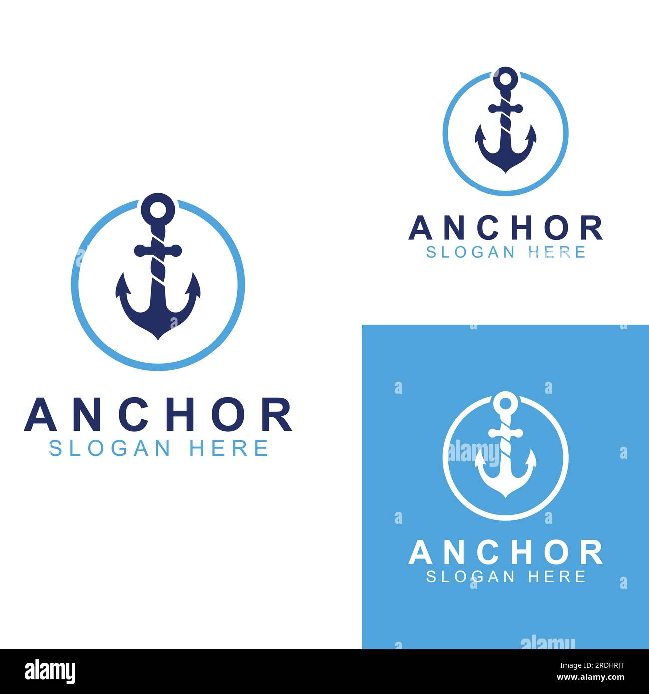 Logo and anchor symbol design vector Stock Vector Image & Art - Alamy