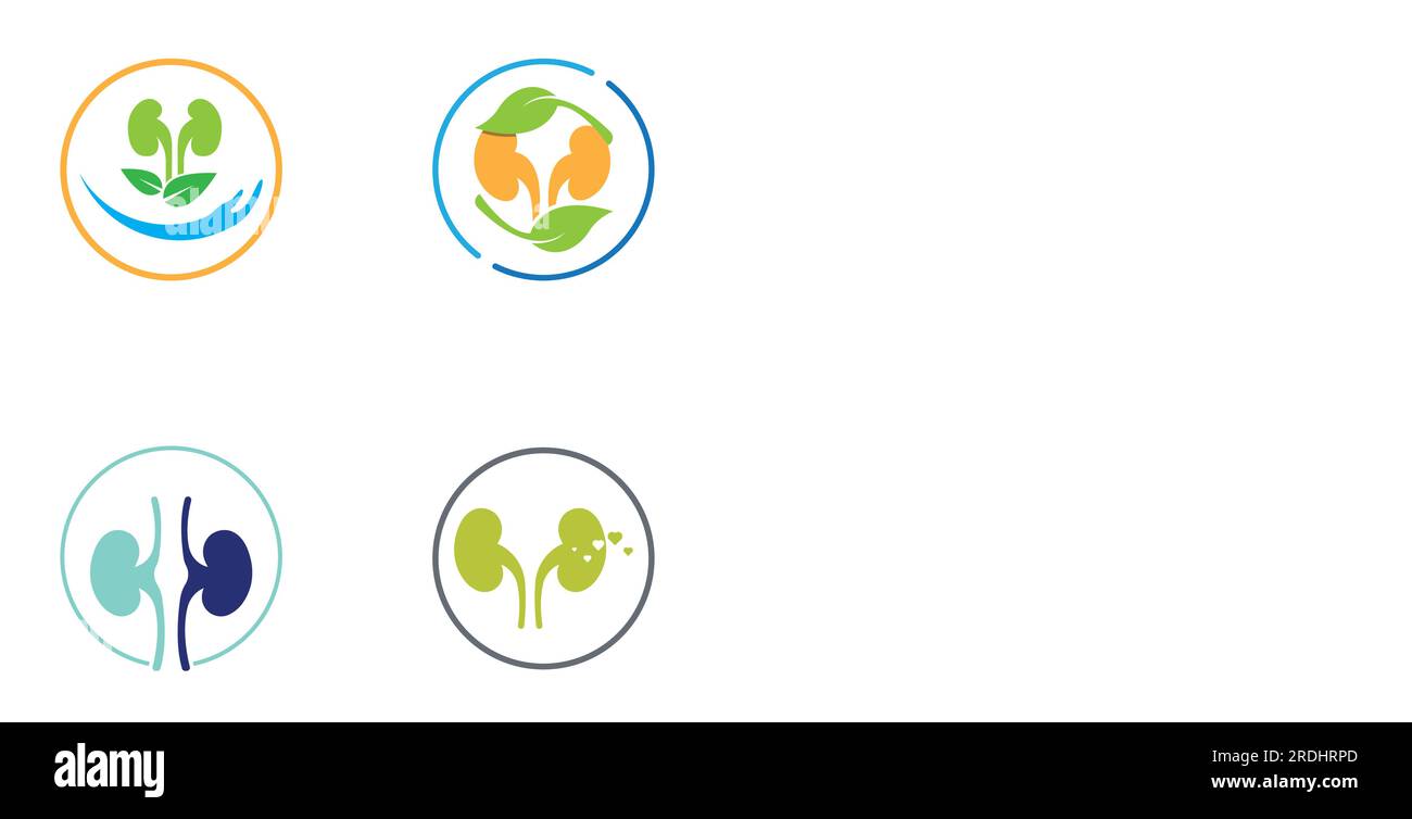 kidney health and kidney care logo using vector concept icon Stock ...