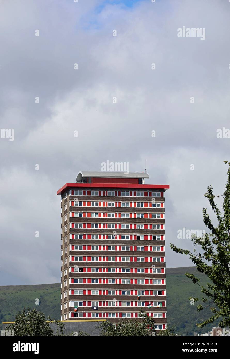 Divis Tower in the Catholic neighbourhood of Belfast Stock Photo - Alamy