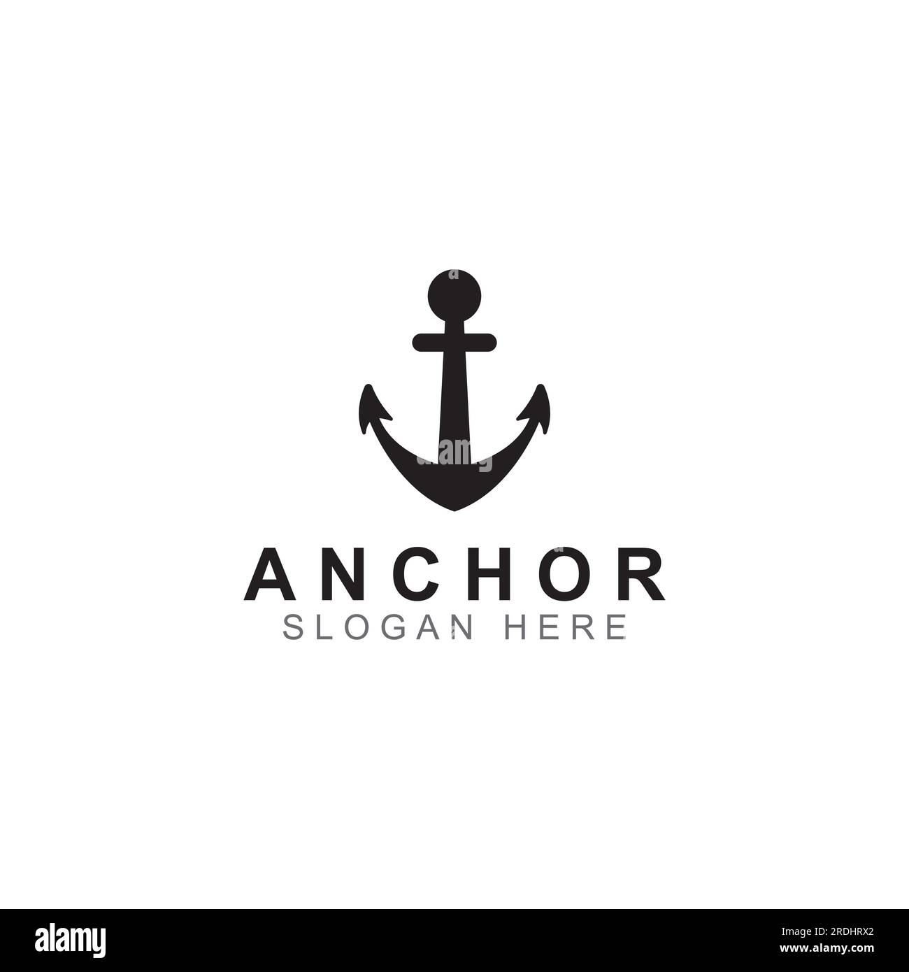 Logo and anchor symbol design vector Stock Vector Image & Art - Alamy