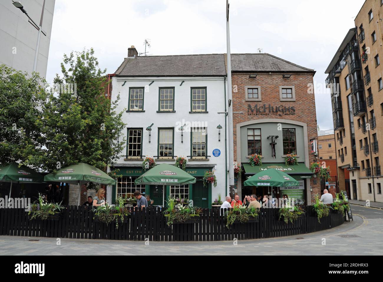McHughes Bar and Restaurant in Belfast Stock Photo - Alamy