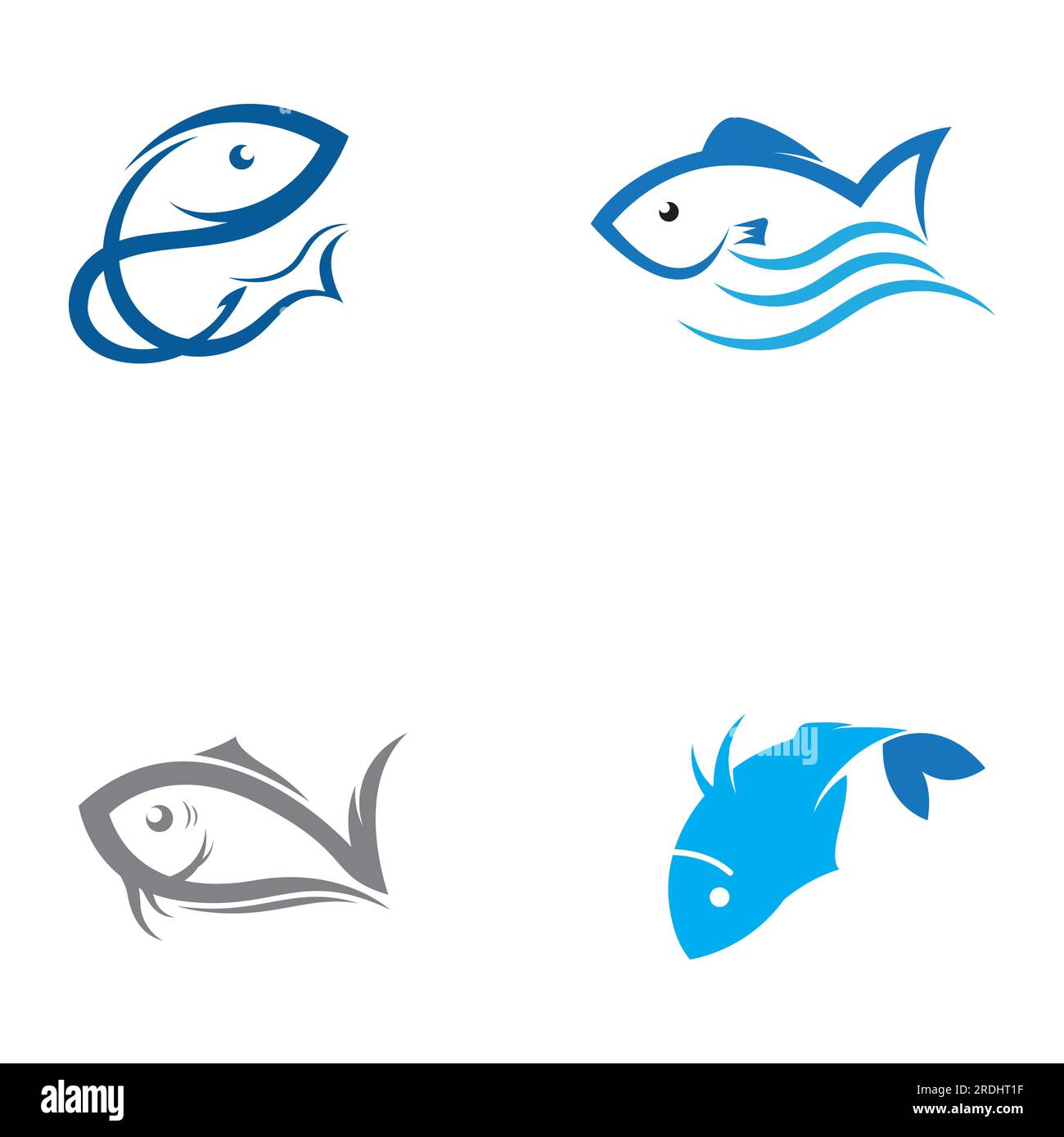 Fish logo, fishinghook, fish oil and seafood restaurant icon. With ...