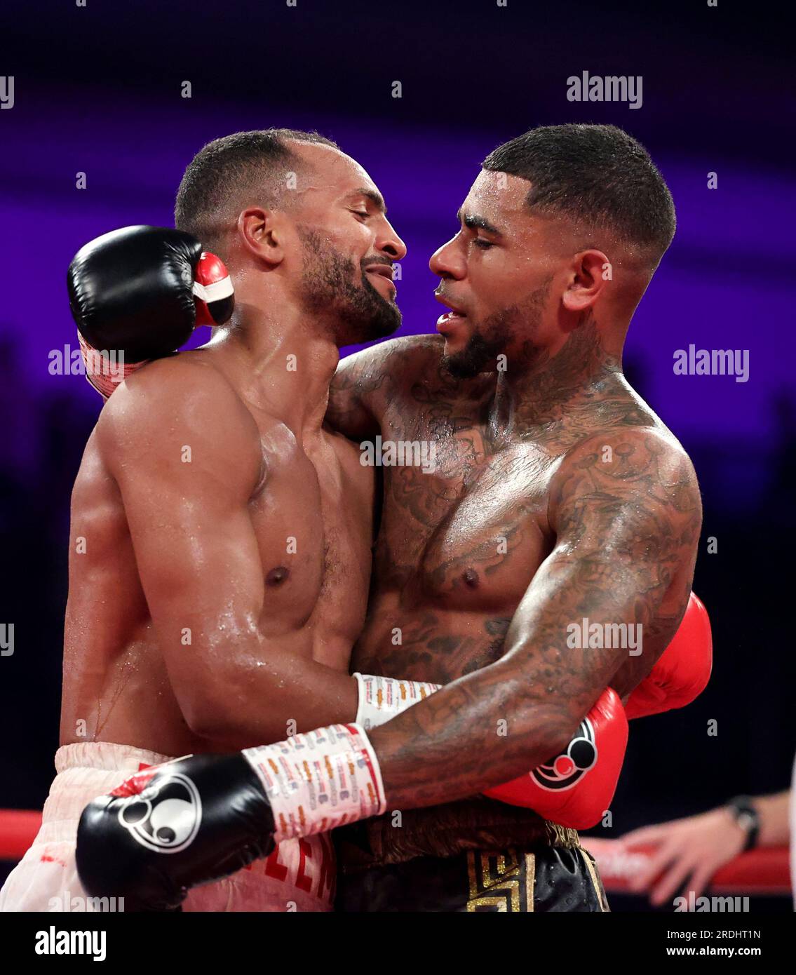 Harlem Eubank (left) celebrates beating Ishmael Ellis after their Super ...