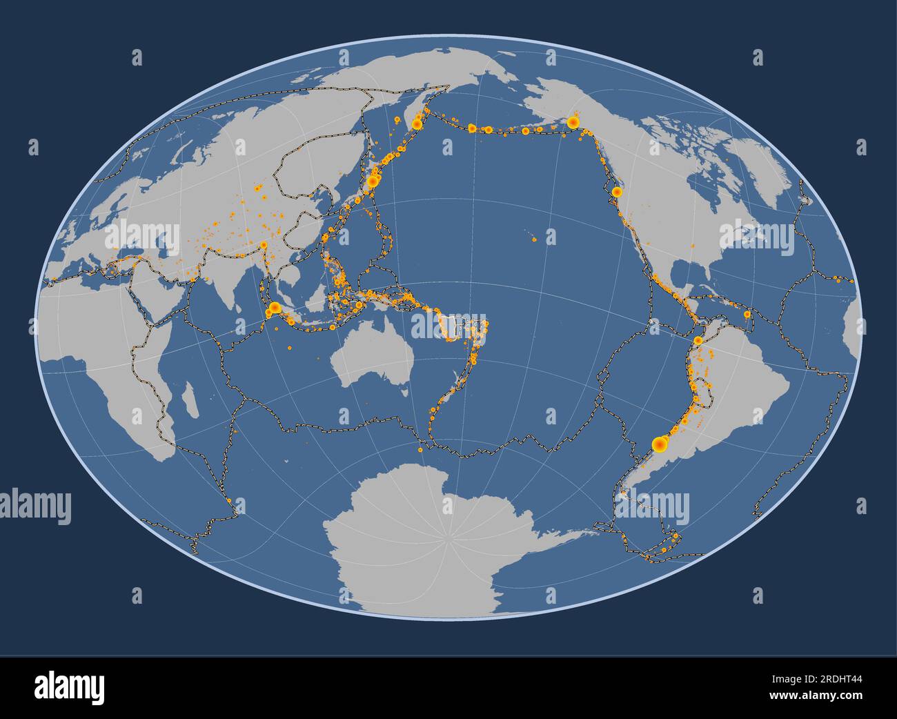 Shape Of The New Hebrides Tectonic Plate On The Solid Contour Map In The Fahey Oblique