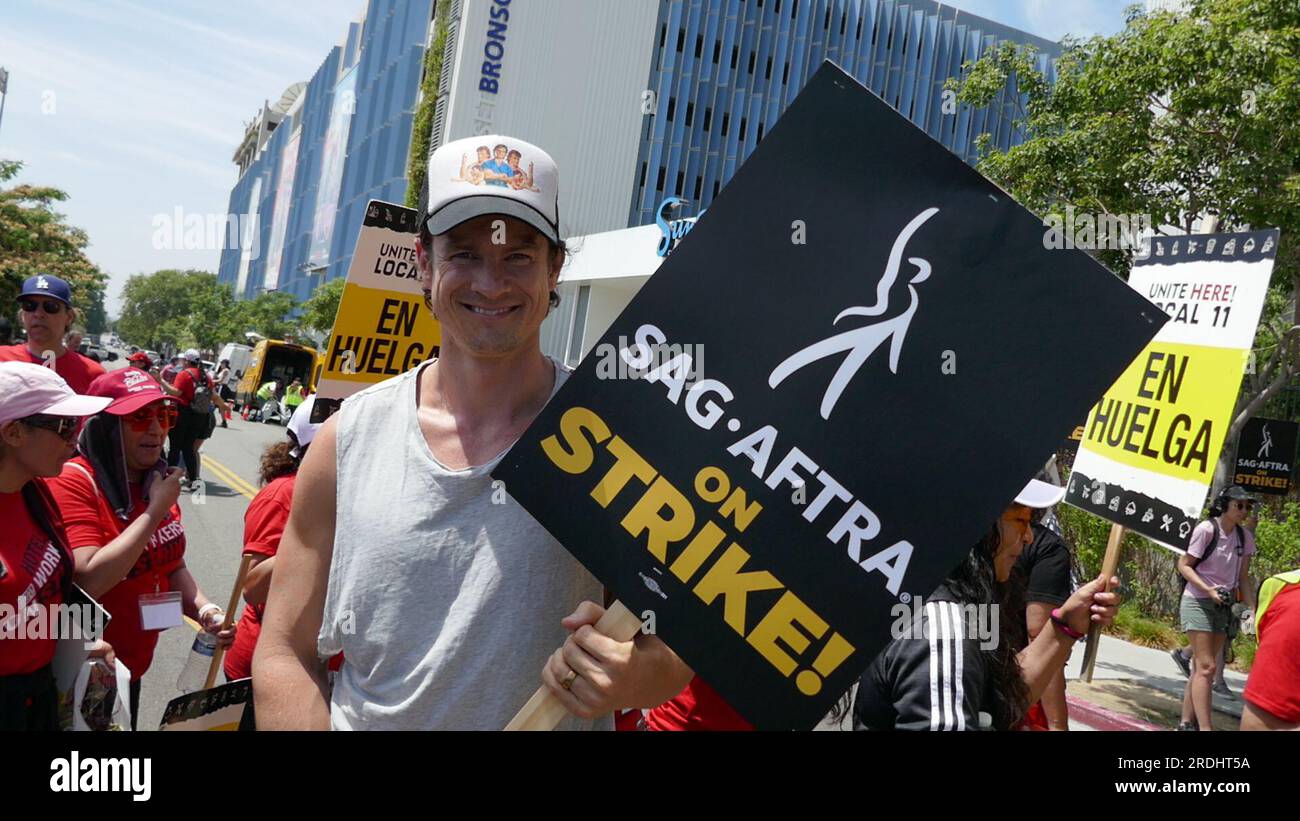 Los Angeles, California, USA 21st July 2023 Actor Luke Cook and SAG ...