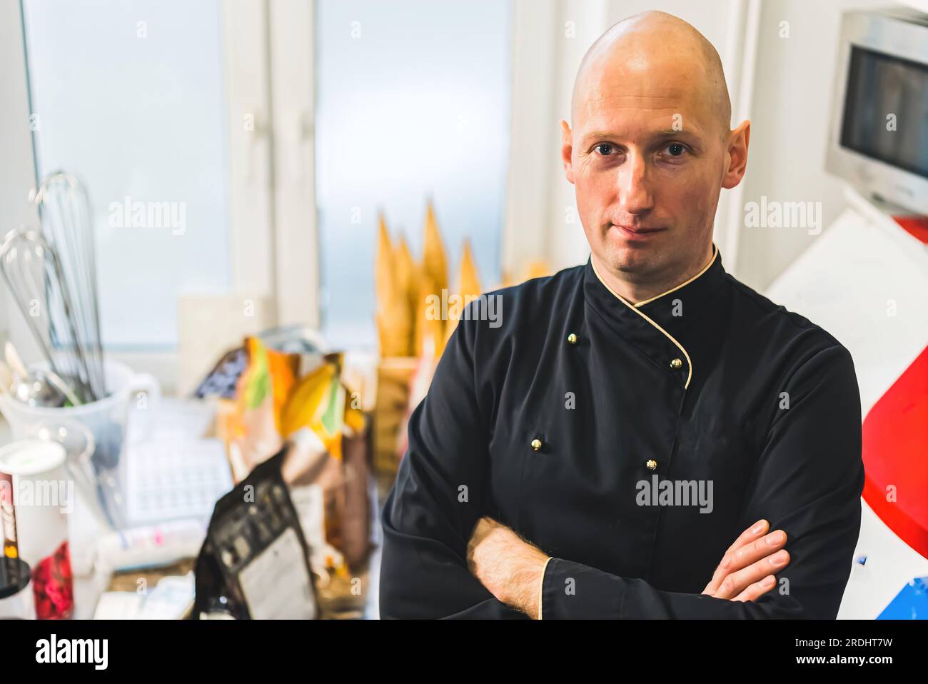 Cuisine bald chef hi-res stock photography and images - Alamy