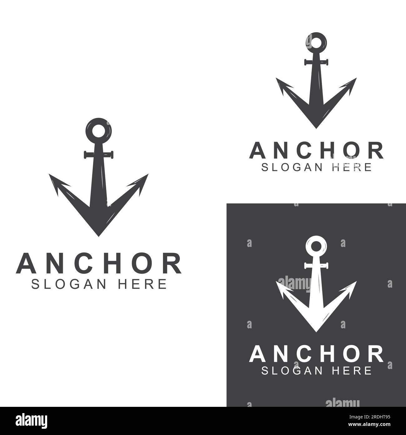 Logo and anchor symbol design vector Stock Vector Image & Art - Alamy