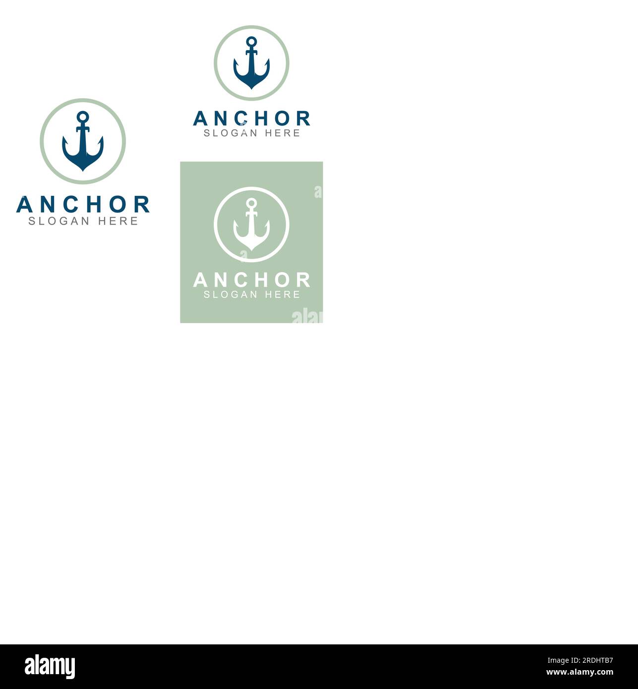 Logo and anchor symbol design vector Stock Vector Image & Art - Alamy