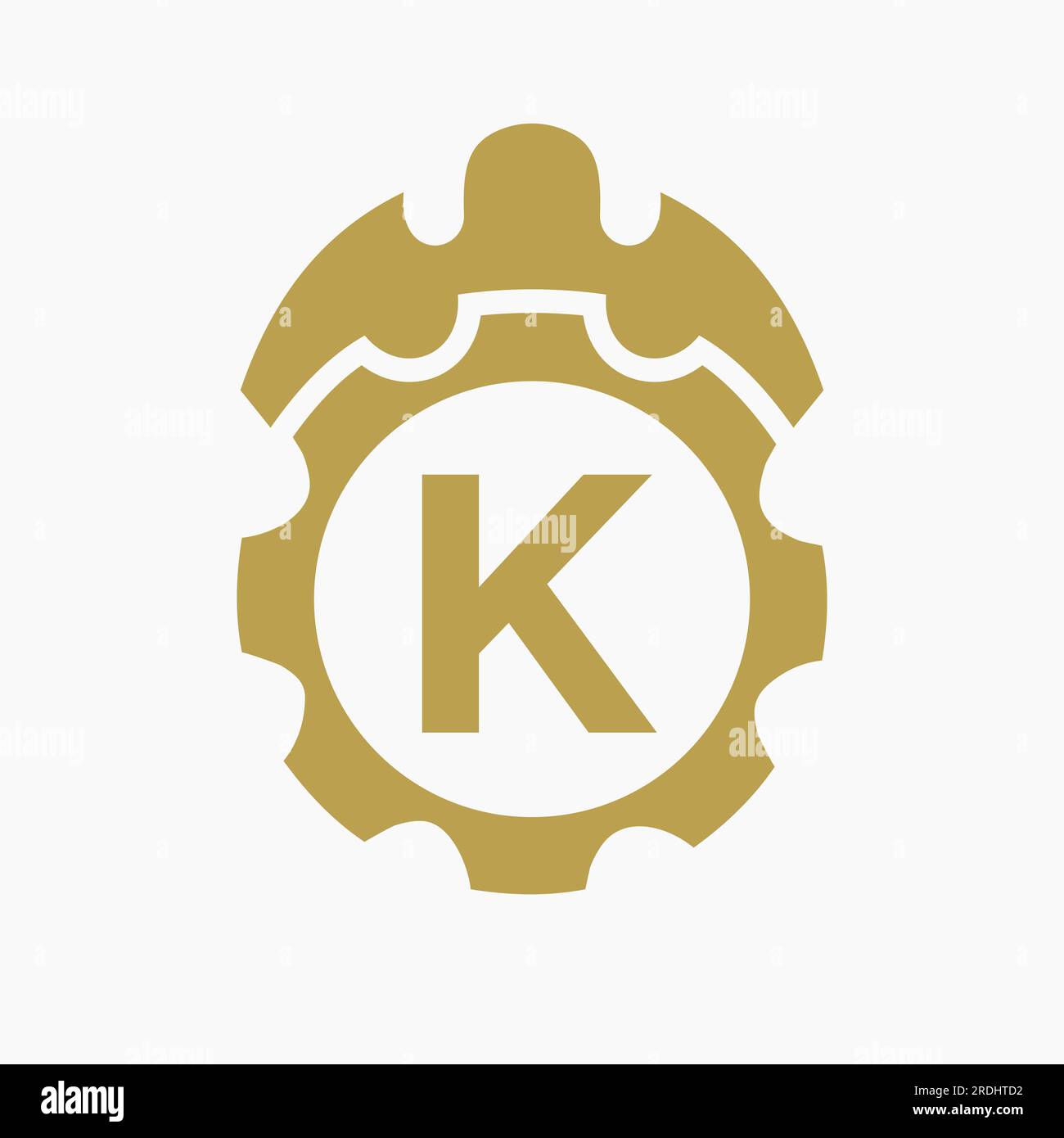 Construction Logo Letter K Concept With Gear Icon. Engineering ...