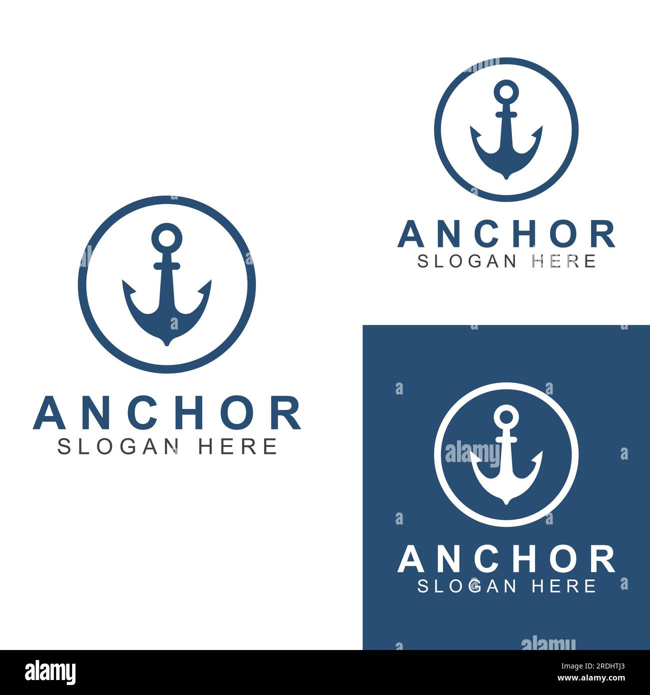 Logo and anchor symbol design vector Stock Vector Image & Art - Alamy