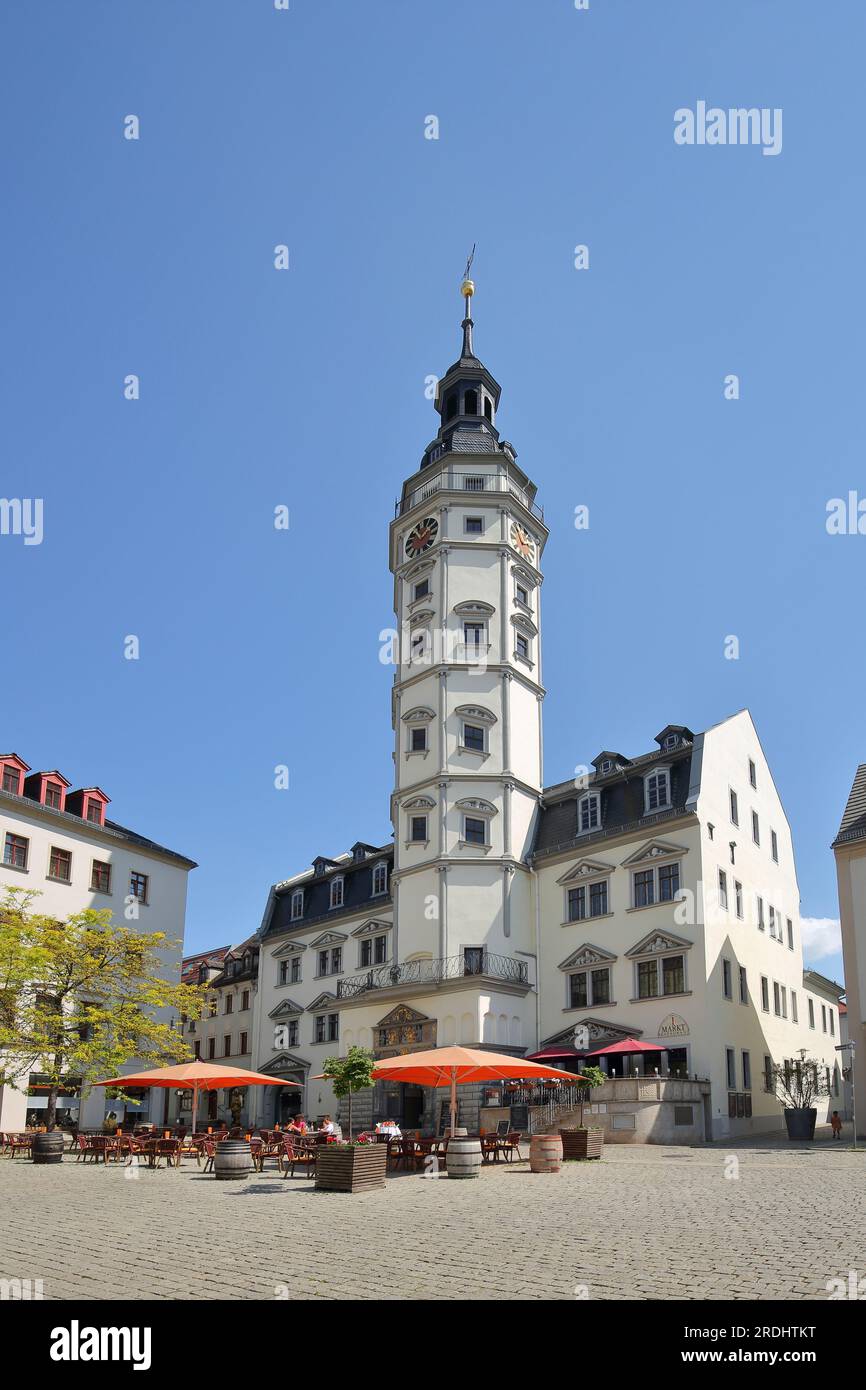 Renaissance Town Hall at the Markt, Market Square, Gera, Thuringia ...