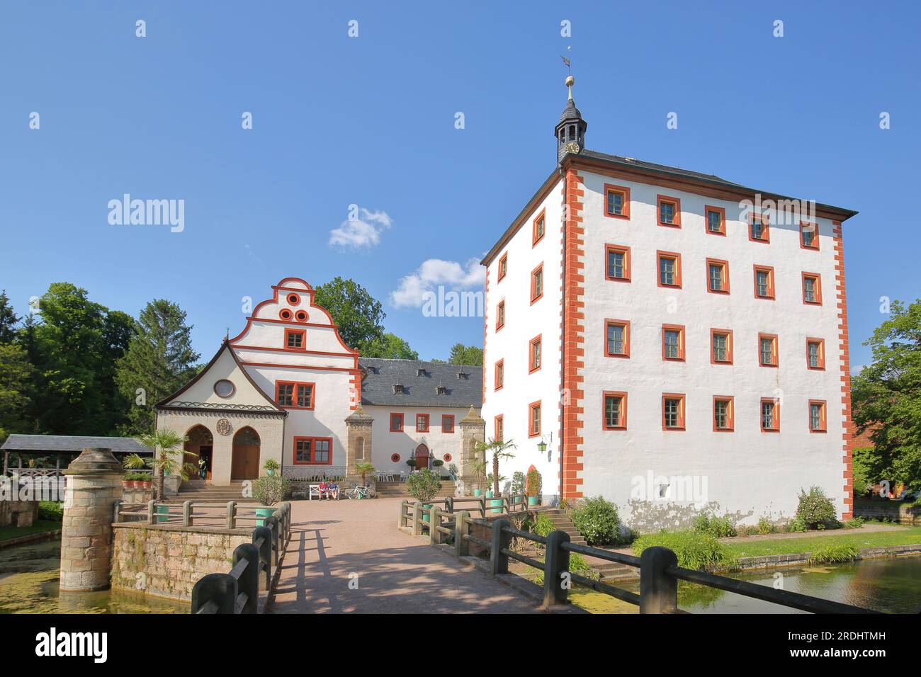 Baroque Kochberg Castle, Großkochberg, moated castle, Thuringia ...
