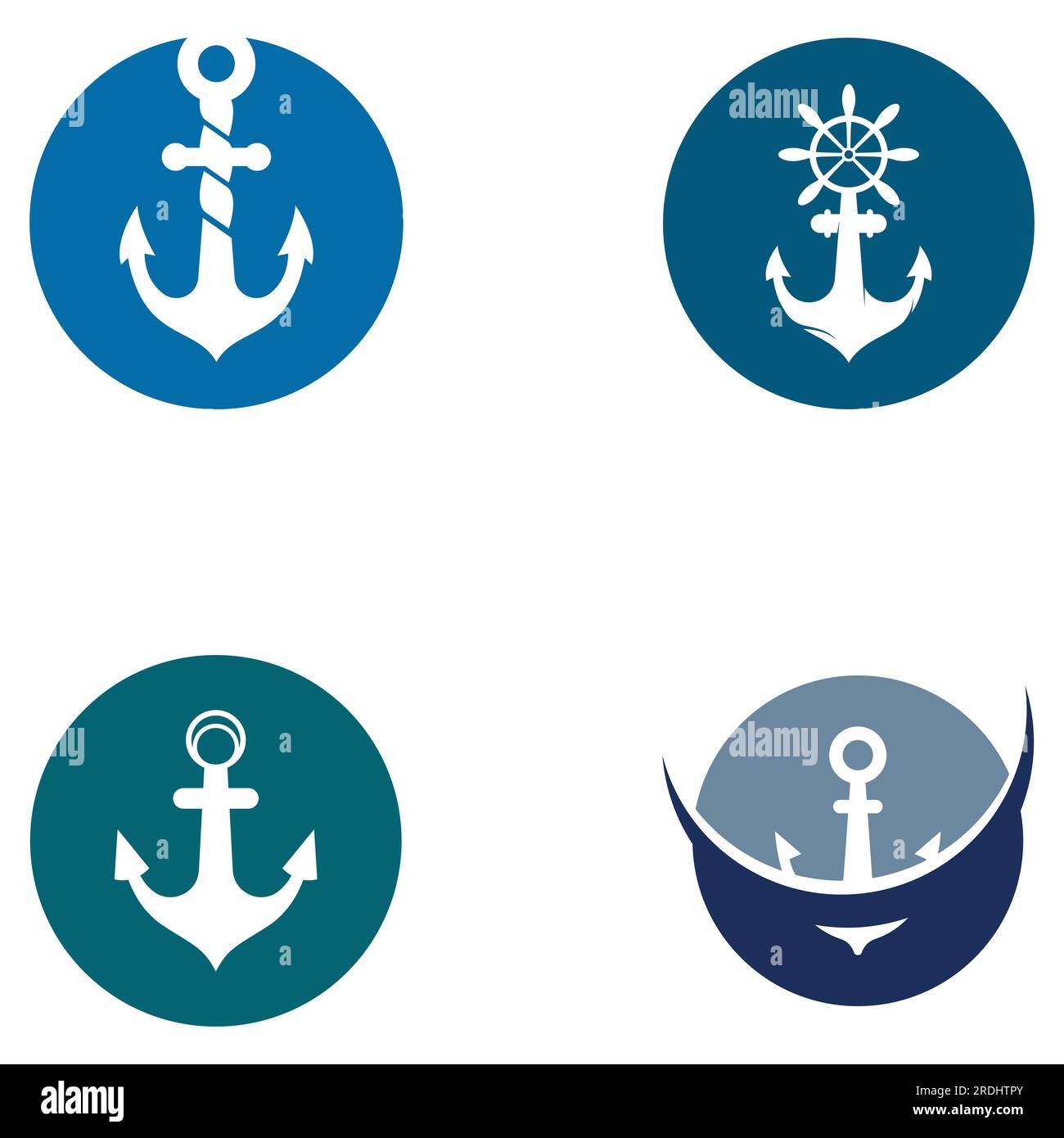 Logo and anchor symbol design vector Stock Vector Image & Art - Alamy