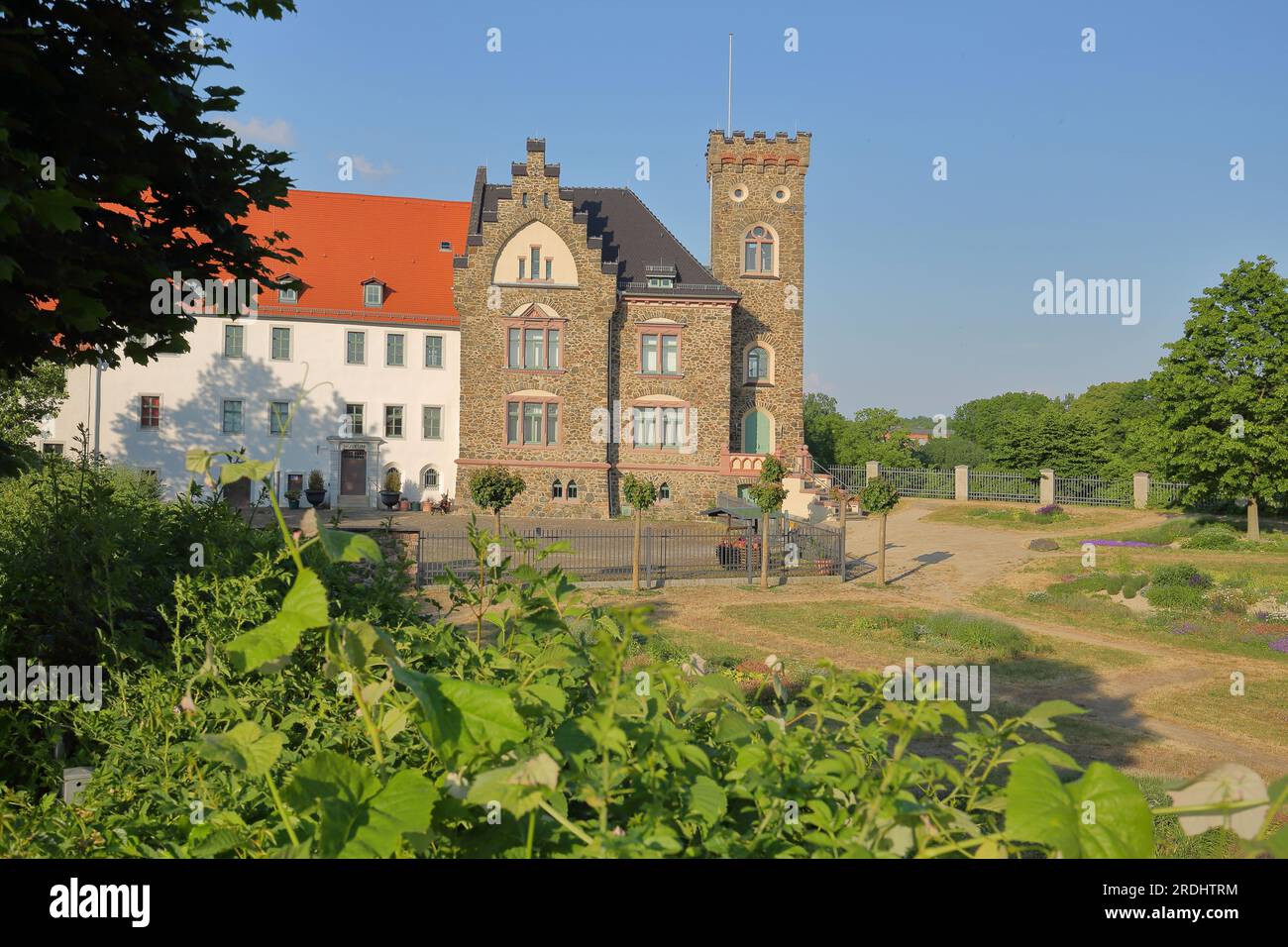 Romanesque castle built around 12th century with tower, Ronneburg ...