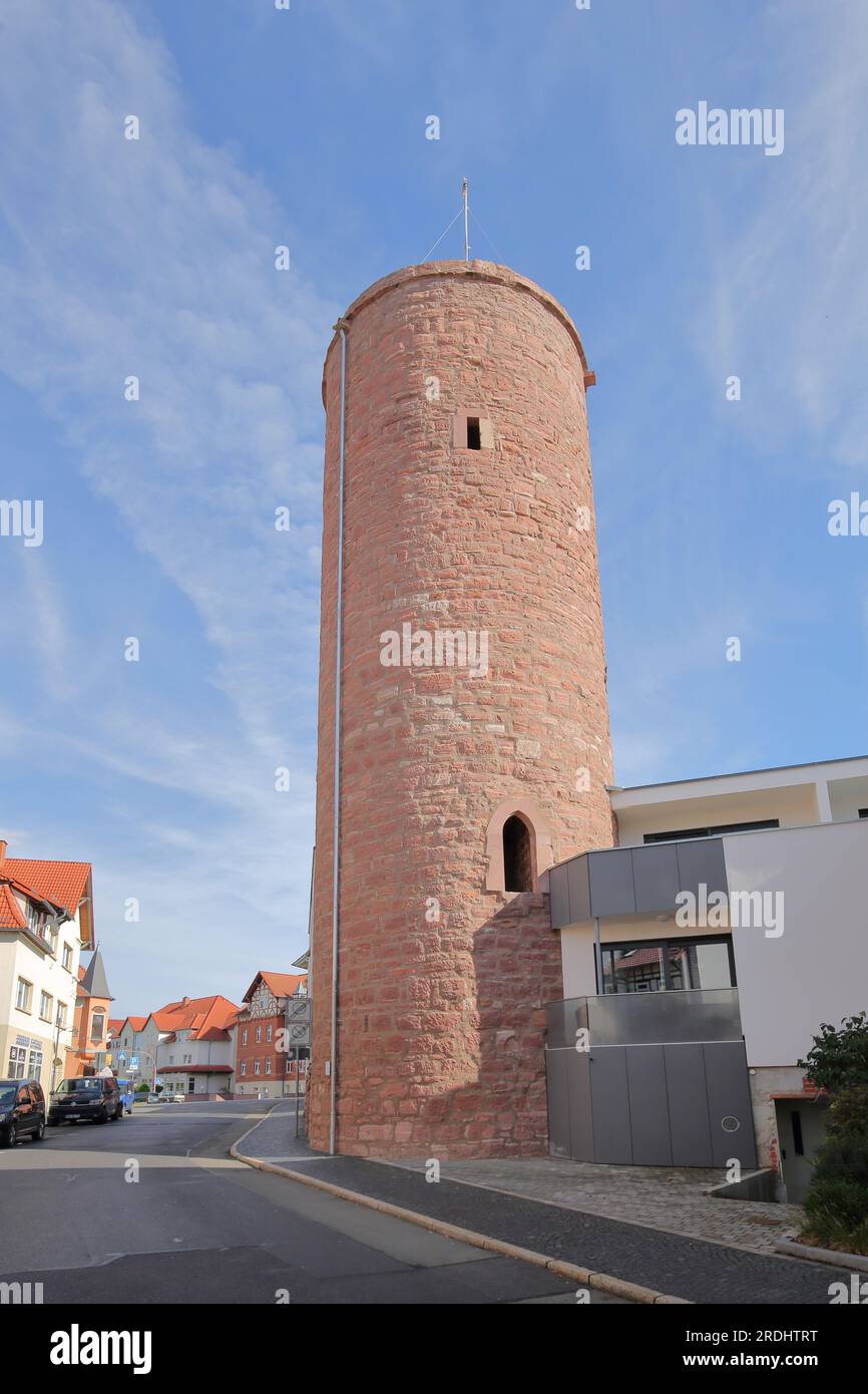 Historical stork tower in Vacha, Thuringia, Germany Stock Photo - Alamy