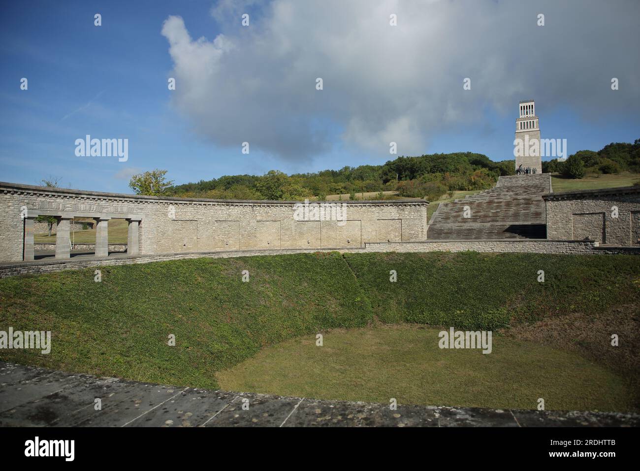 Memorial with bell tower to Nazi era and concentration camps ...