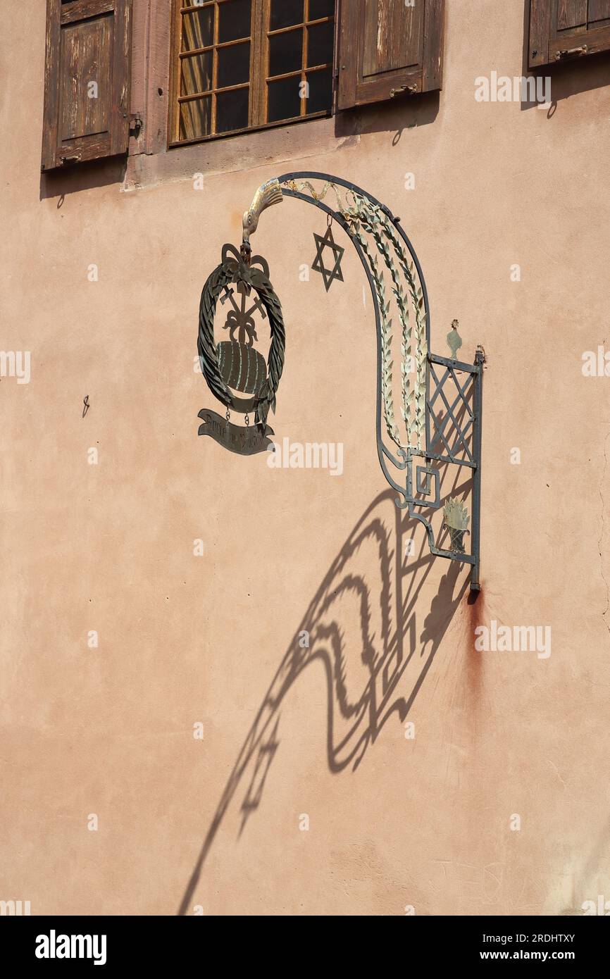 Nose sign of Restaurant Ancienna Dovane, former customs house, Haguenau ...