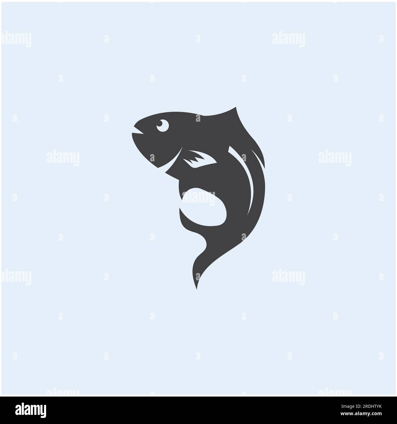 Fish logo, fishinghook, fish oil and seafood restaurant icon. With ...